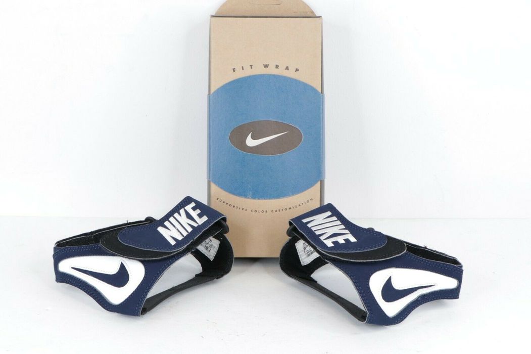 Nike NOS Vintage 90s Nike Fit Wraps Straps for Shoes Navy 8.5 | Grailed