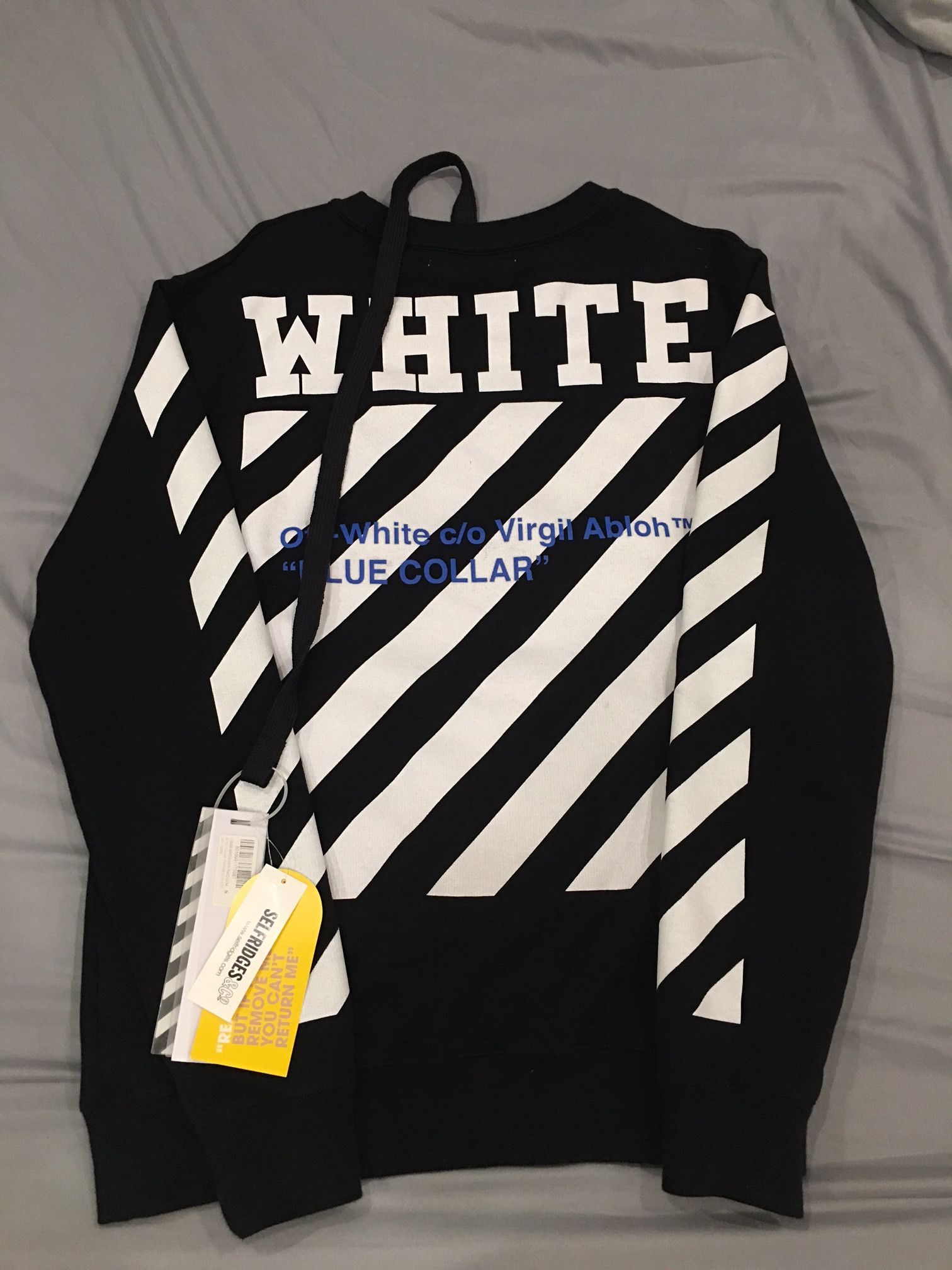 Off-White Off White "Blue Collar Crew Neck" Black | Grailed