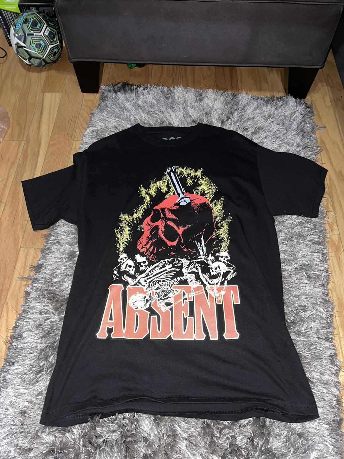 Absent × Half Evil HALF EVIL ABSENT MINDED EVIL SKULL TEE | Grailed