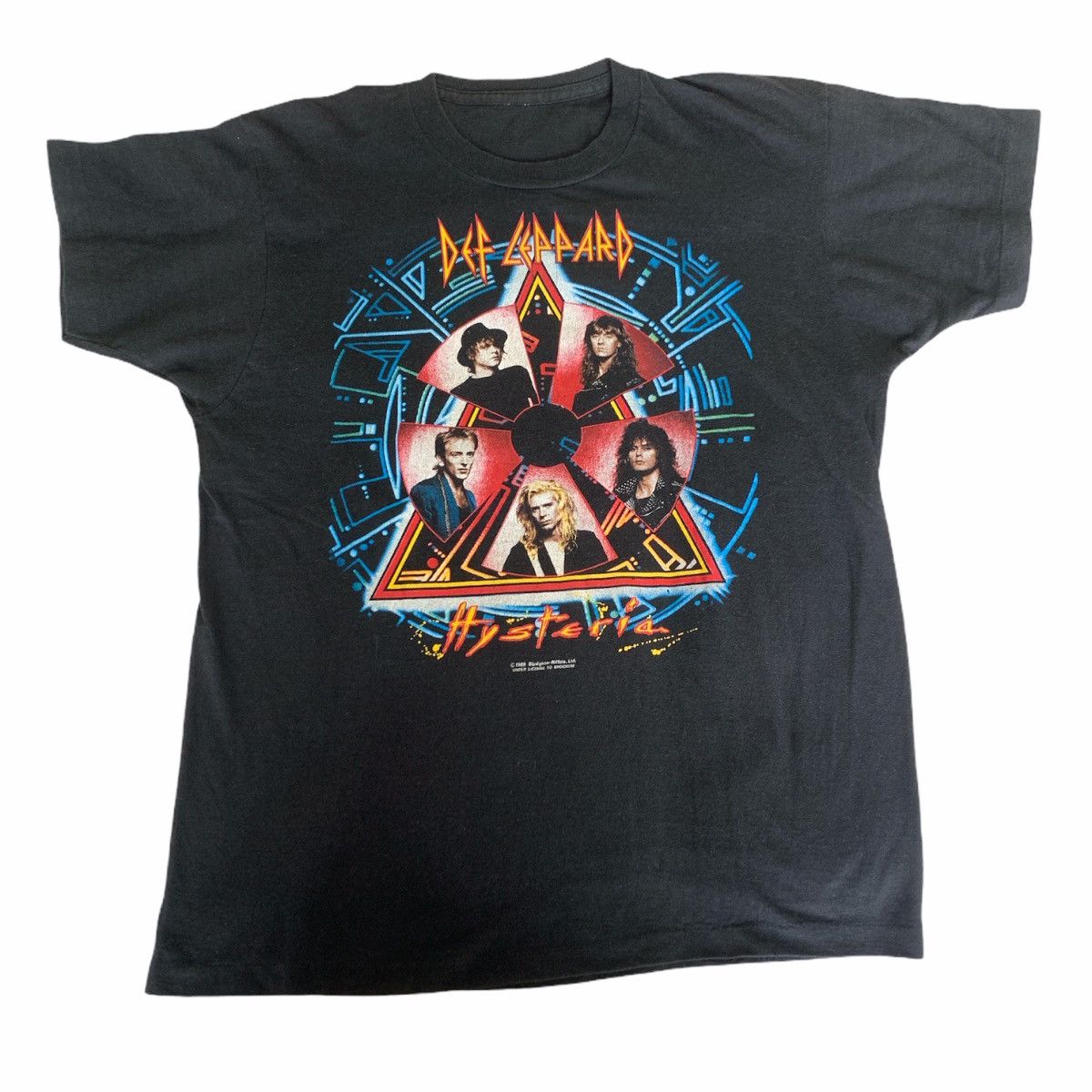 Band Tees × Vintage Rare 88’ Euro Def Leppard Hysteria Album T Shirt ...