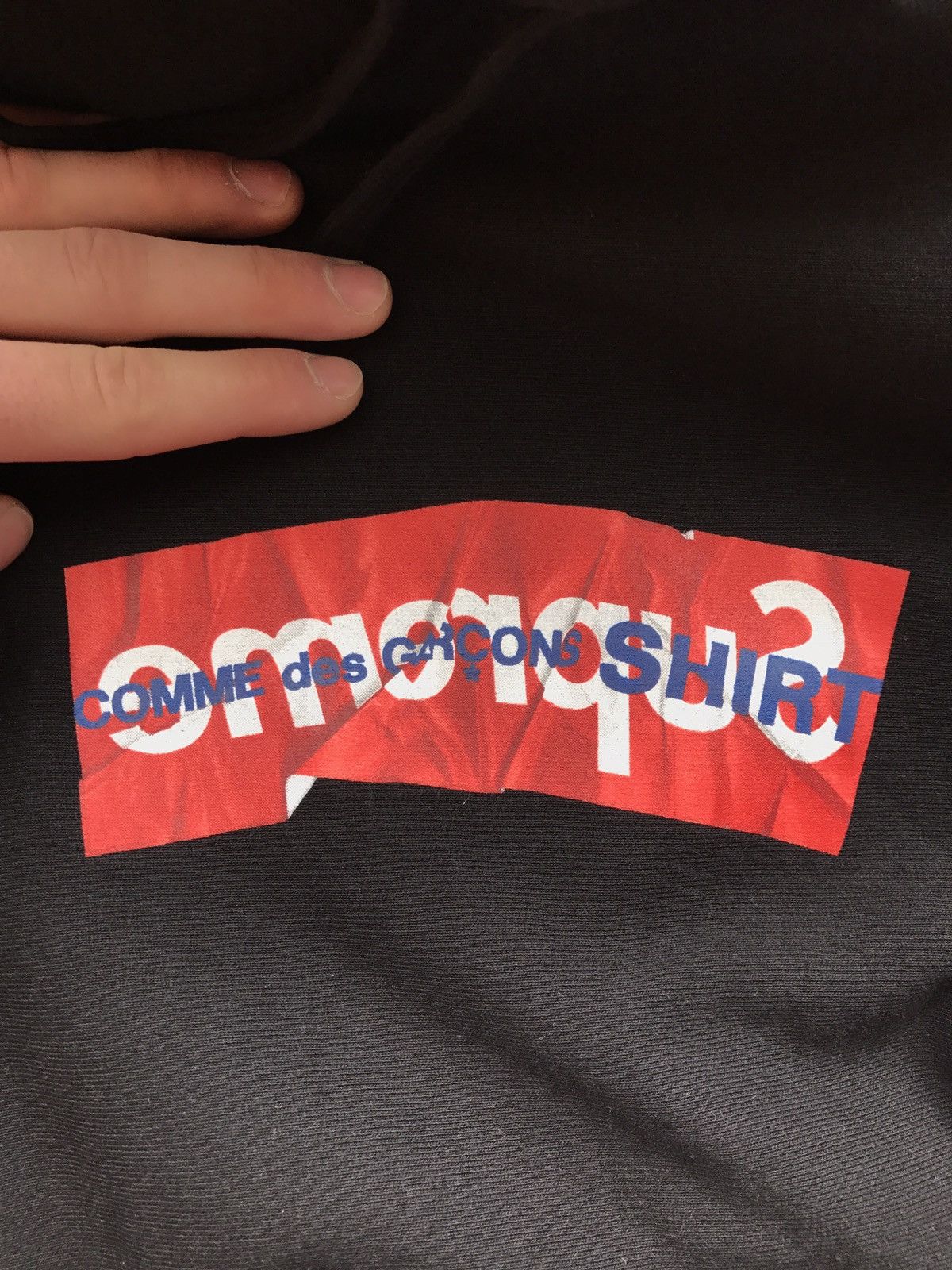Supreme Cdg Box Logo Hoodie | Grailed
