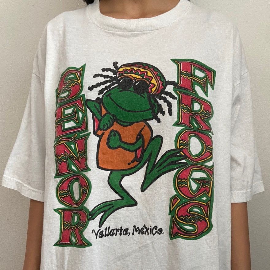 Vintage Vintage Senor Frogs Graphics White Tee Shirt | Grailed