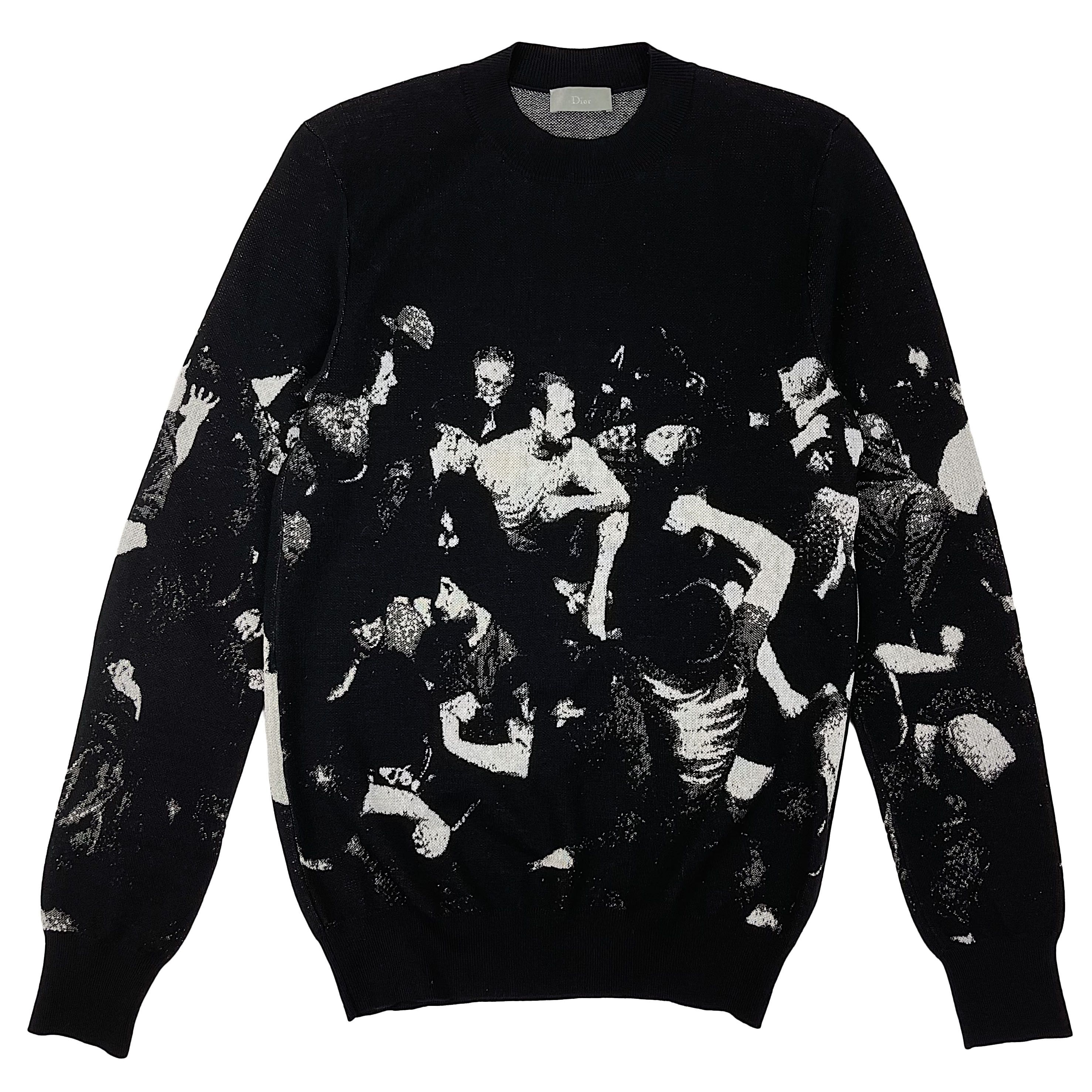 Dior Dior Homme x Dan Witz Mosh Pit Knit Sweater -AW2017 | Grailed