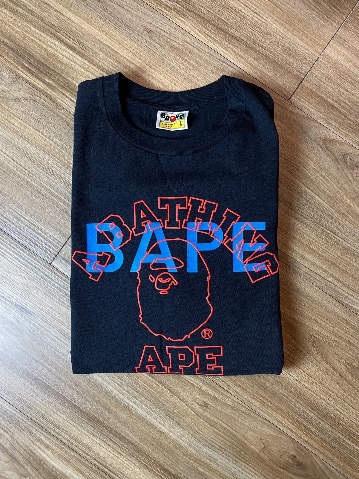 Bape Bape College Logo Tee | Grailed
