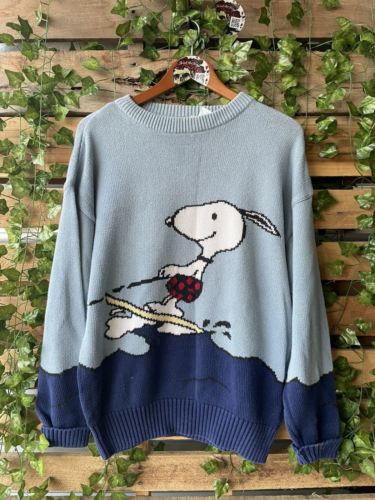 Vintage Vintage Snoopy Cartoon AOP Knit Sweater 90’s cardigan | Grailed