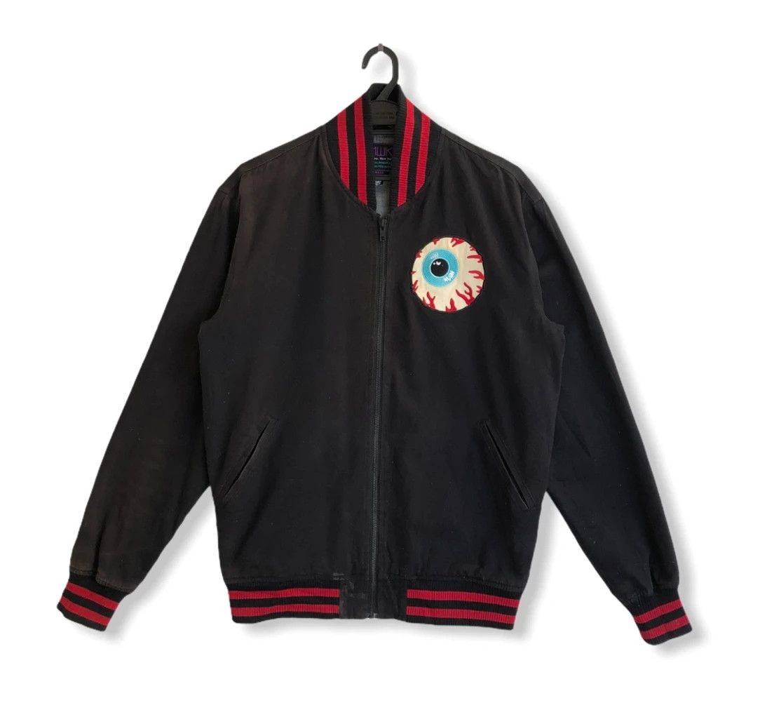 Mishka RARE🔥MISHKA EYEBALL EMBROIDERIES LOGO BOMBER JACKET | Grailed