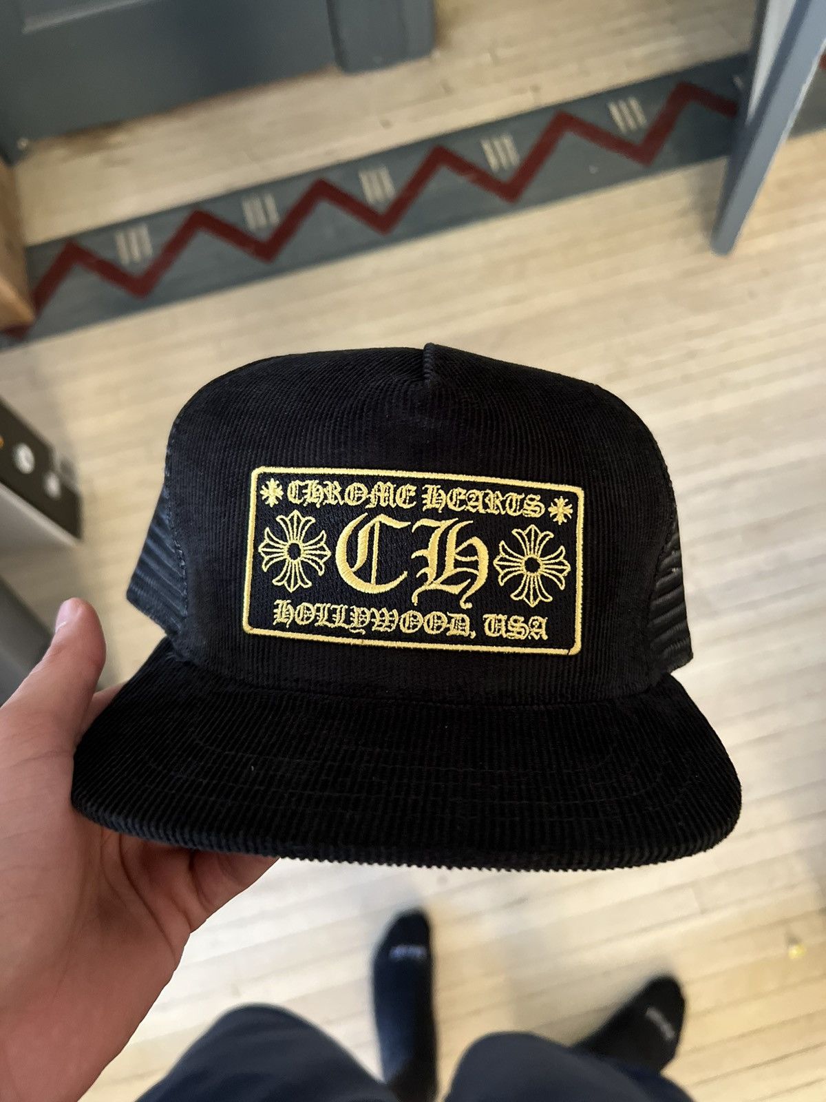 Chrome Hearts Chrome Hearts CH Corduroy Trucker Hat | Grailed