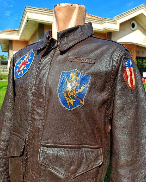 Vintage Vintage 80s Avirex A2 Mil. Spec. Flying Tiger Blood Chit | Grailed