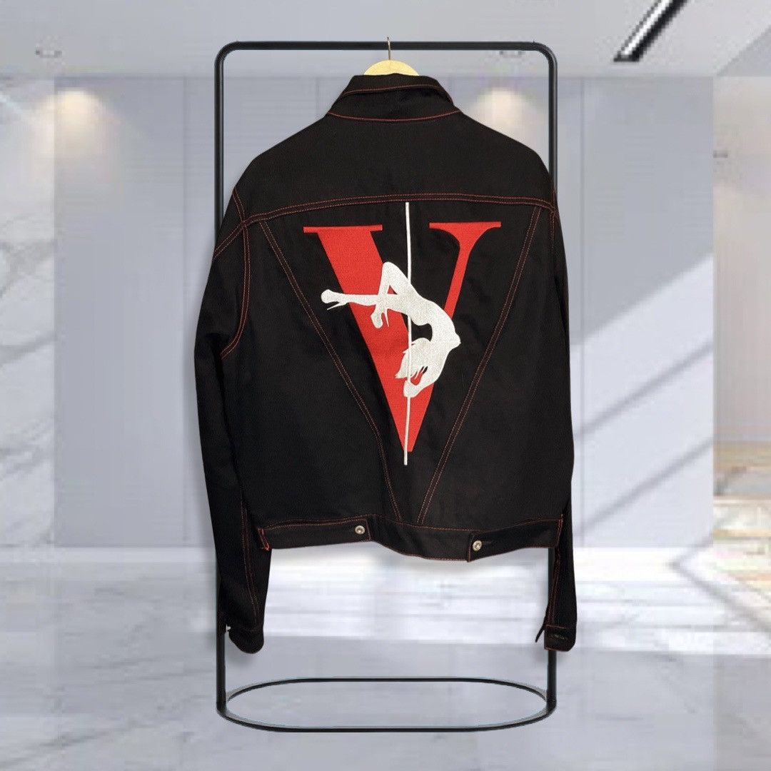Vlone Vlone Stripper Denim Jacket XL *RARE* | Grailed