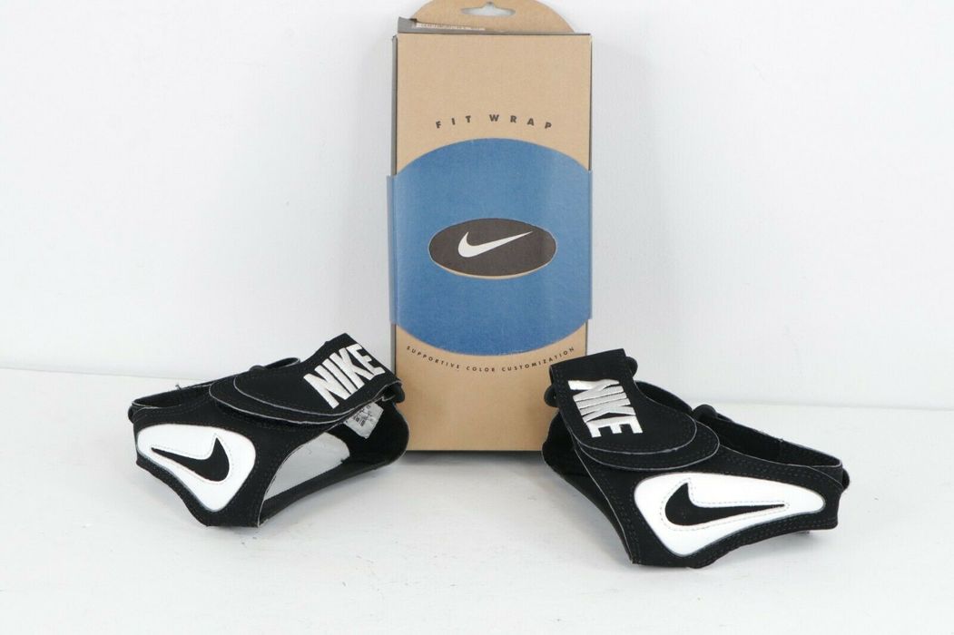 Nike NOS Vintage 90s Nike Fit Wraps Straps Customized Black 11.5 | Grailed
