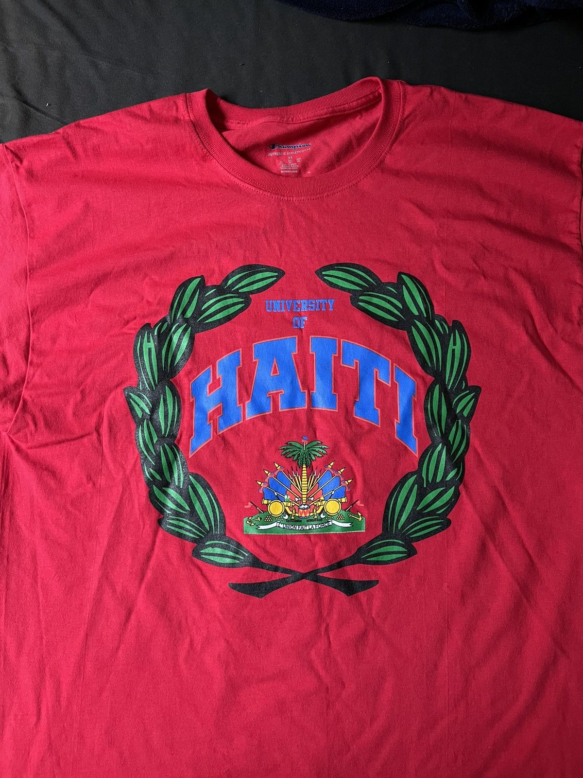 Champion × Tour Tee Mach Hommy “Pray for Haiti” Tee | Grailed