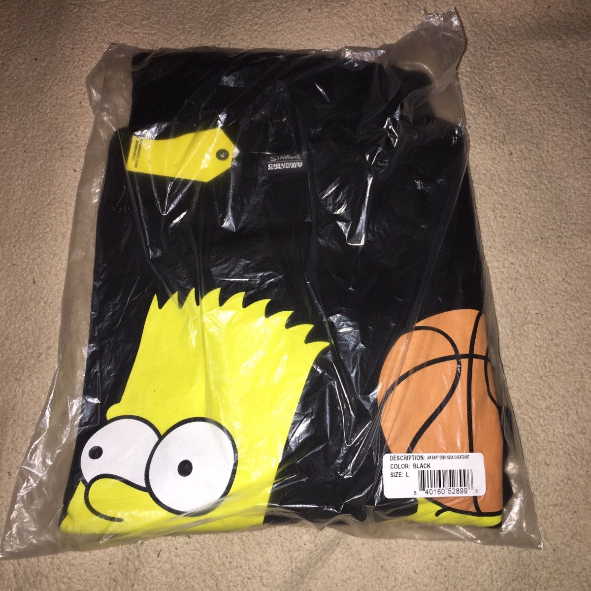 Market THE SIMPSONS BASKETBALL BART CREW SWEATSHIRT | Grailed