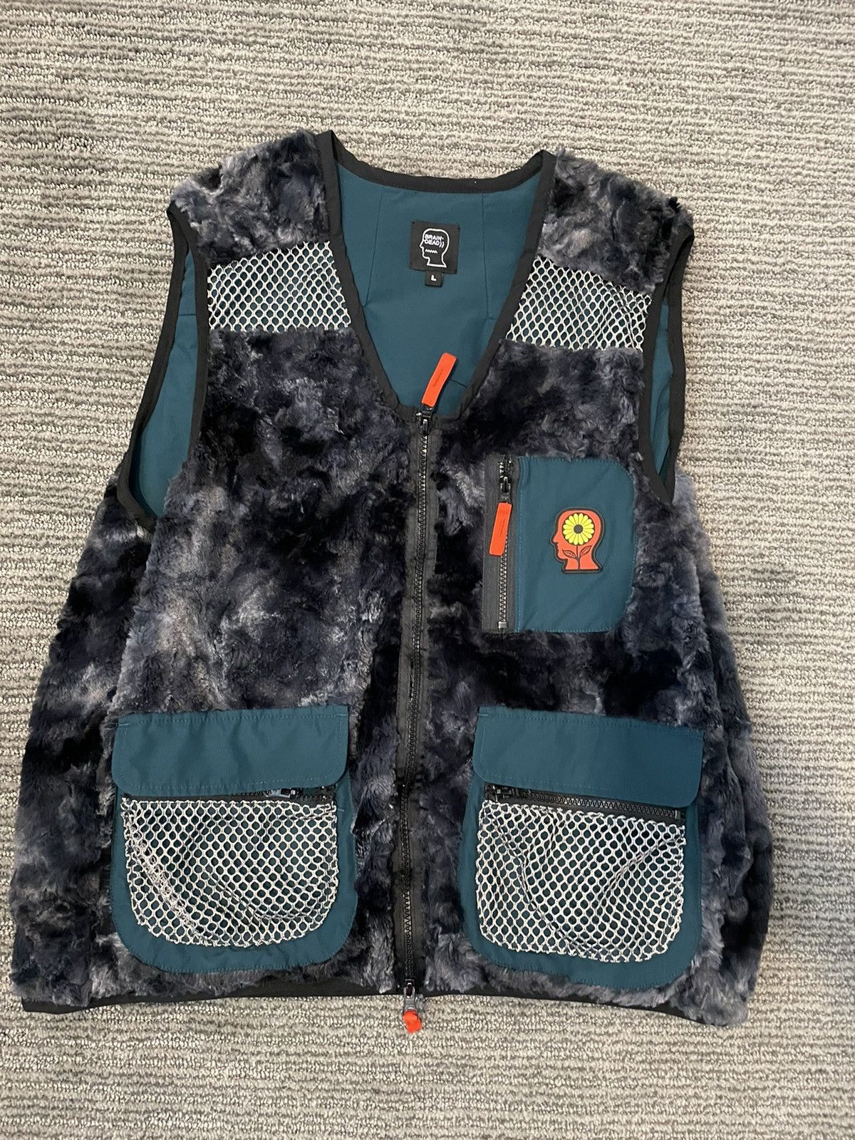 Brain Dead Brain Dead faux fur tactical vest | Grailed