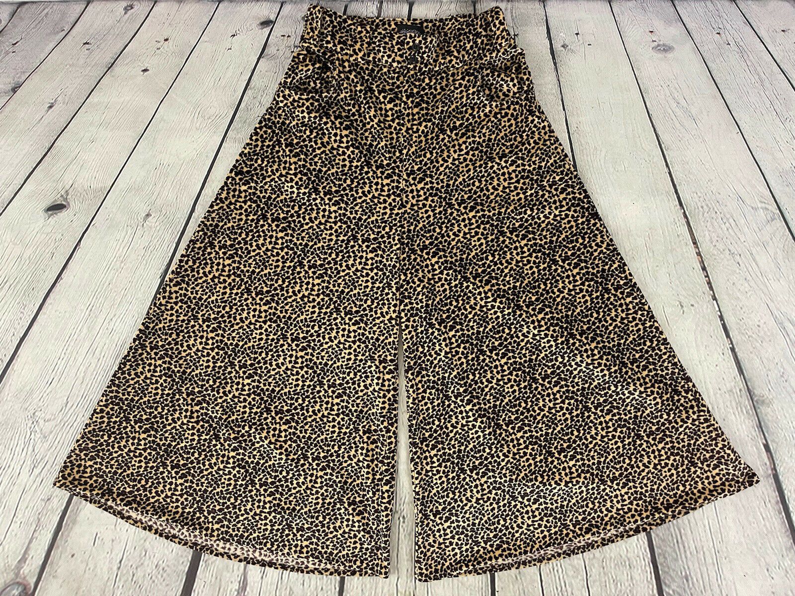 Vintage Auraze Beau Barker 90s Leopard Print Wide Leg Rave Pants | Grailed
