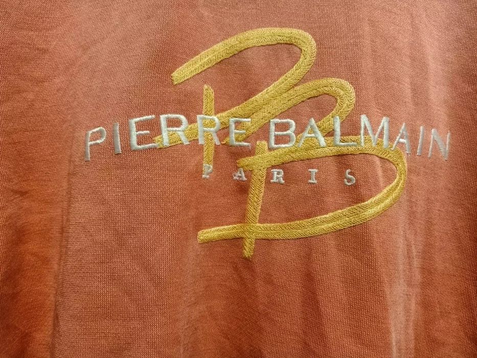 Vintage sweatshirt pierre balmain logo embroidery | Grailed