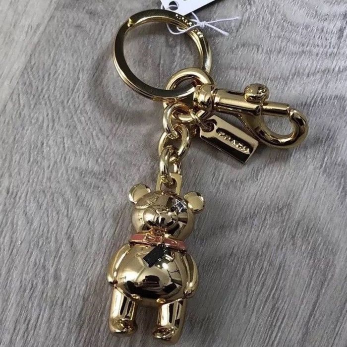 Coach Coach 3D Teddy Bear Bag Charm Keychain Gold | Grailed