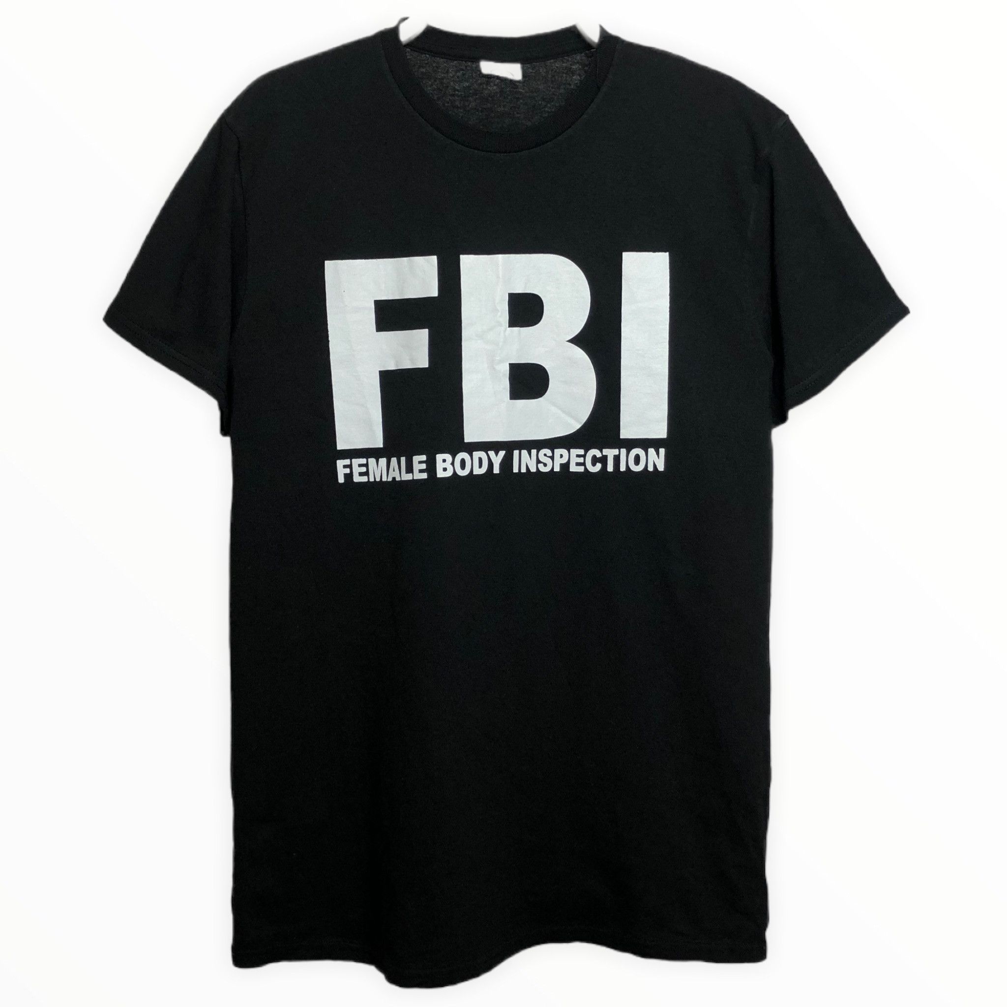 Vintage FBI female body inspection black tshirt logo vintage S | Grailed