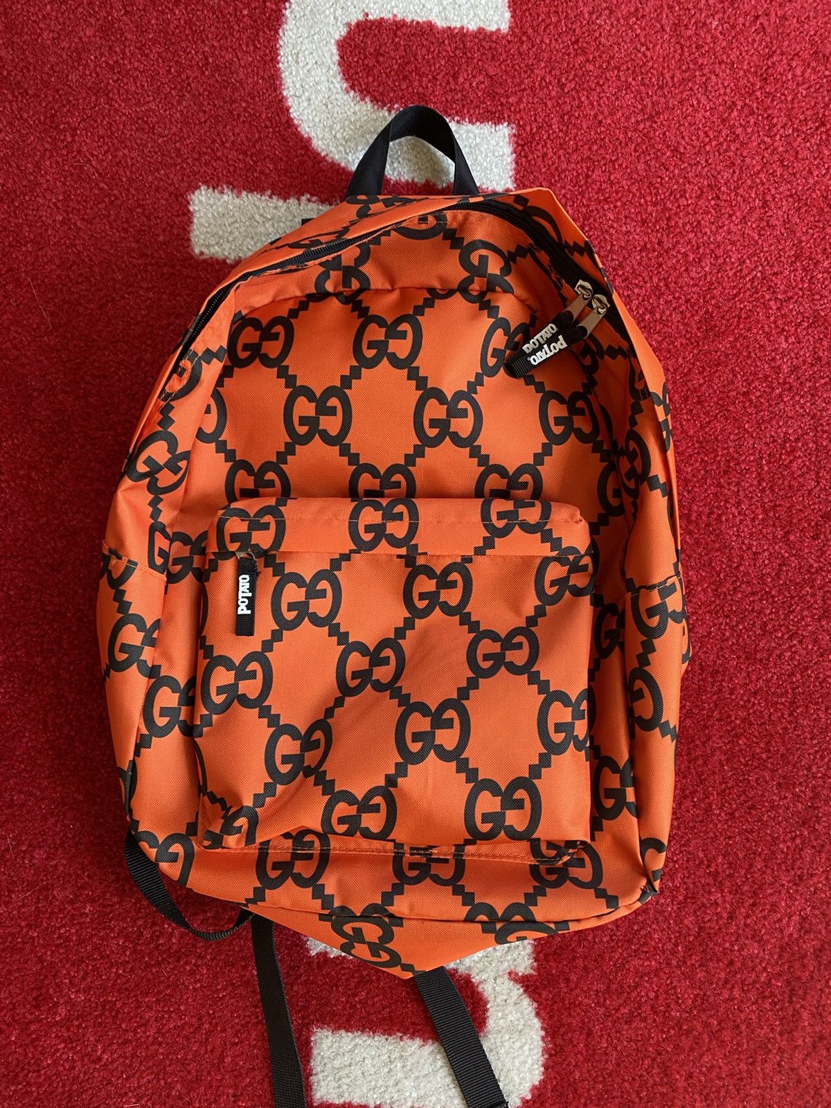 Imran Potato Orange Gucci Backpack | Grailed