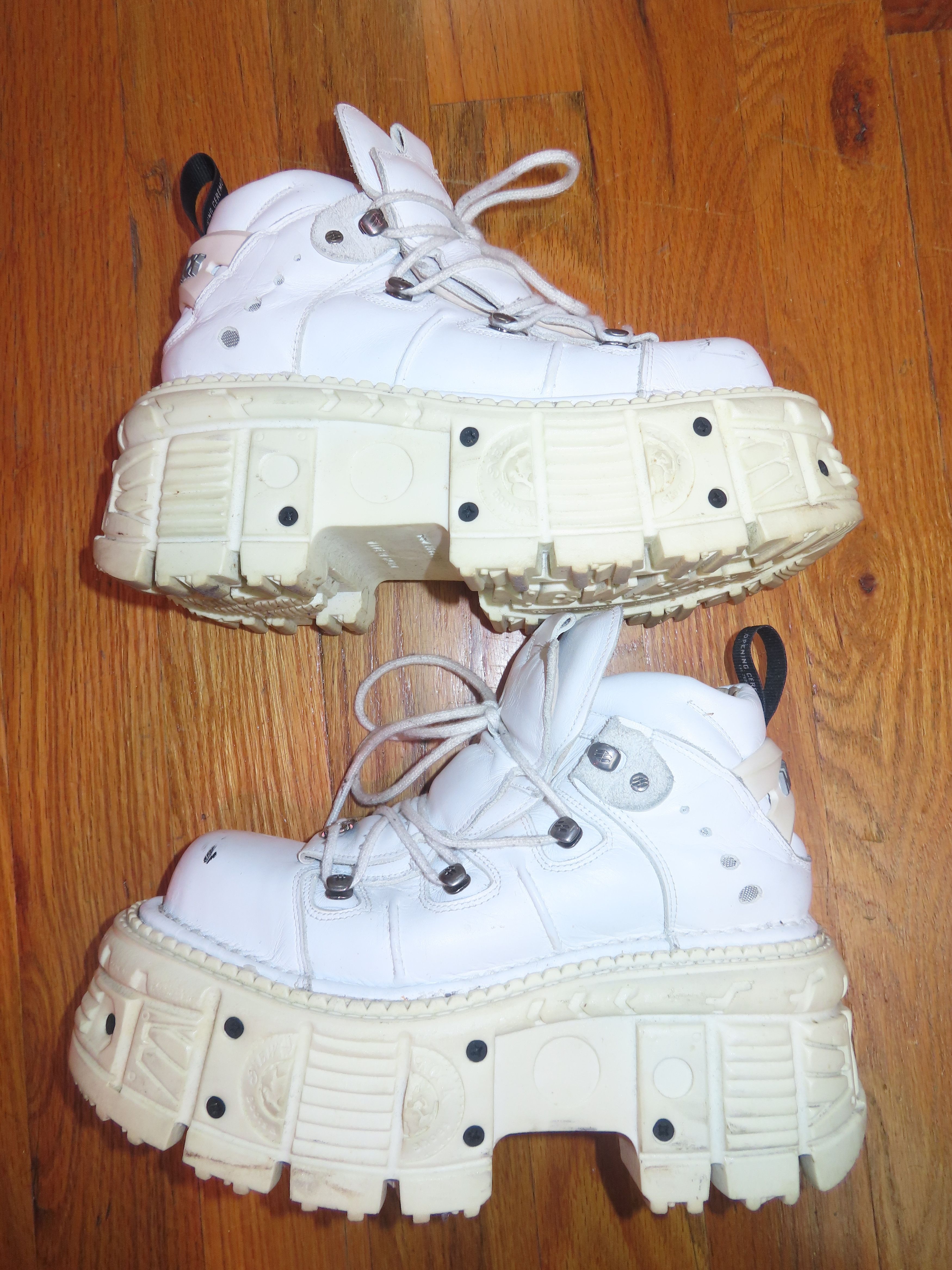 New Rock White Platform Boot | Grailed