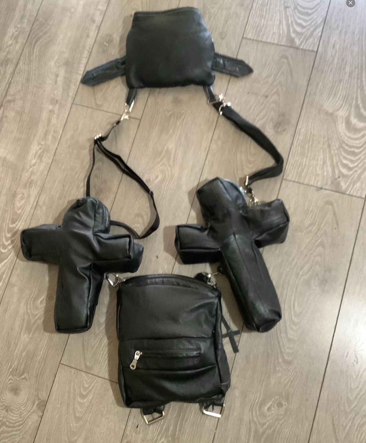 Vintage 3D leather Cross harness & chest rig | Grailed
