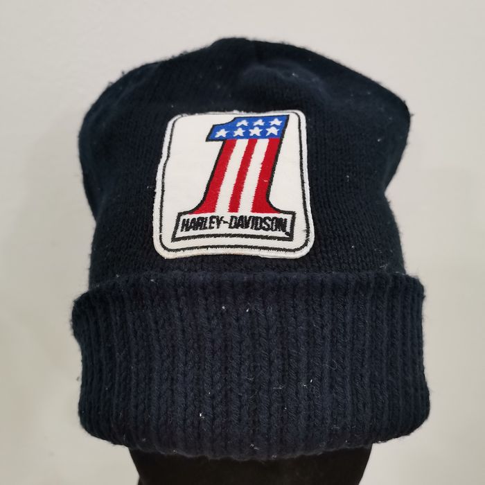 Harley Davidson Number 1 Vintage Beanie Hat | Grailed