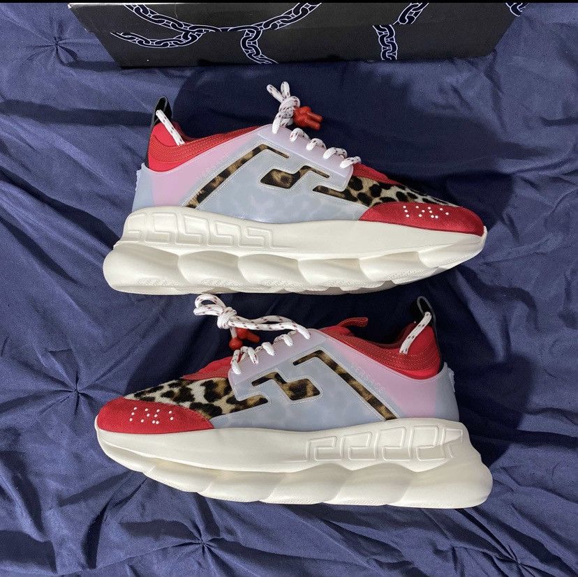 Versace Versace Chain Reaction Red Leopard Print | Grailed