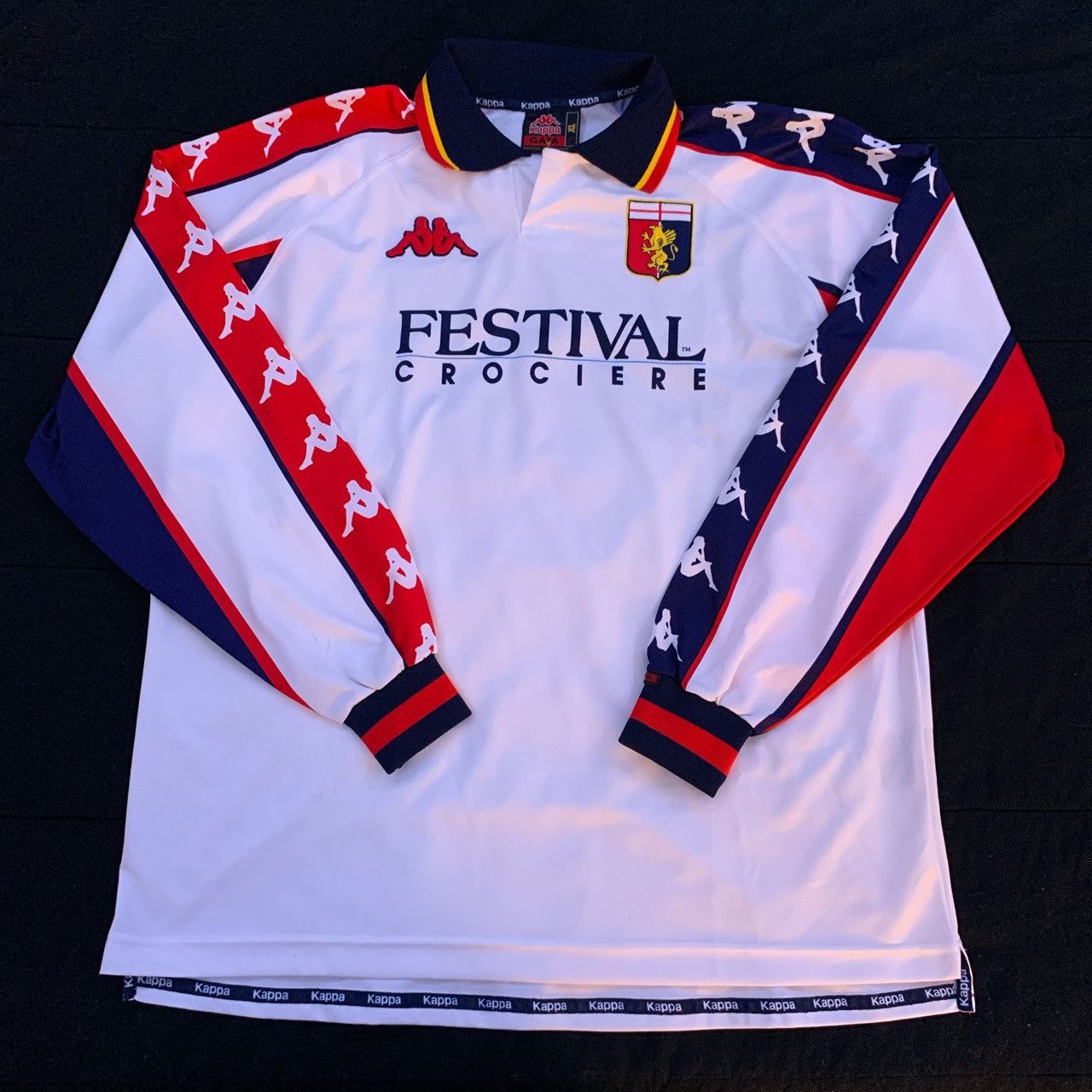 Kappa × Soccer Jersey × Vintage Kappa Genoa 1999-2000 Away Long Sleeve ...