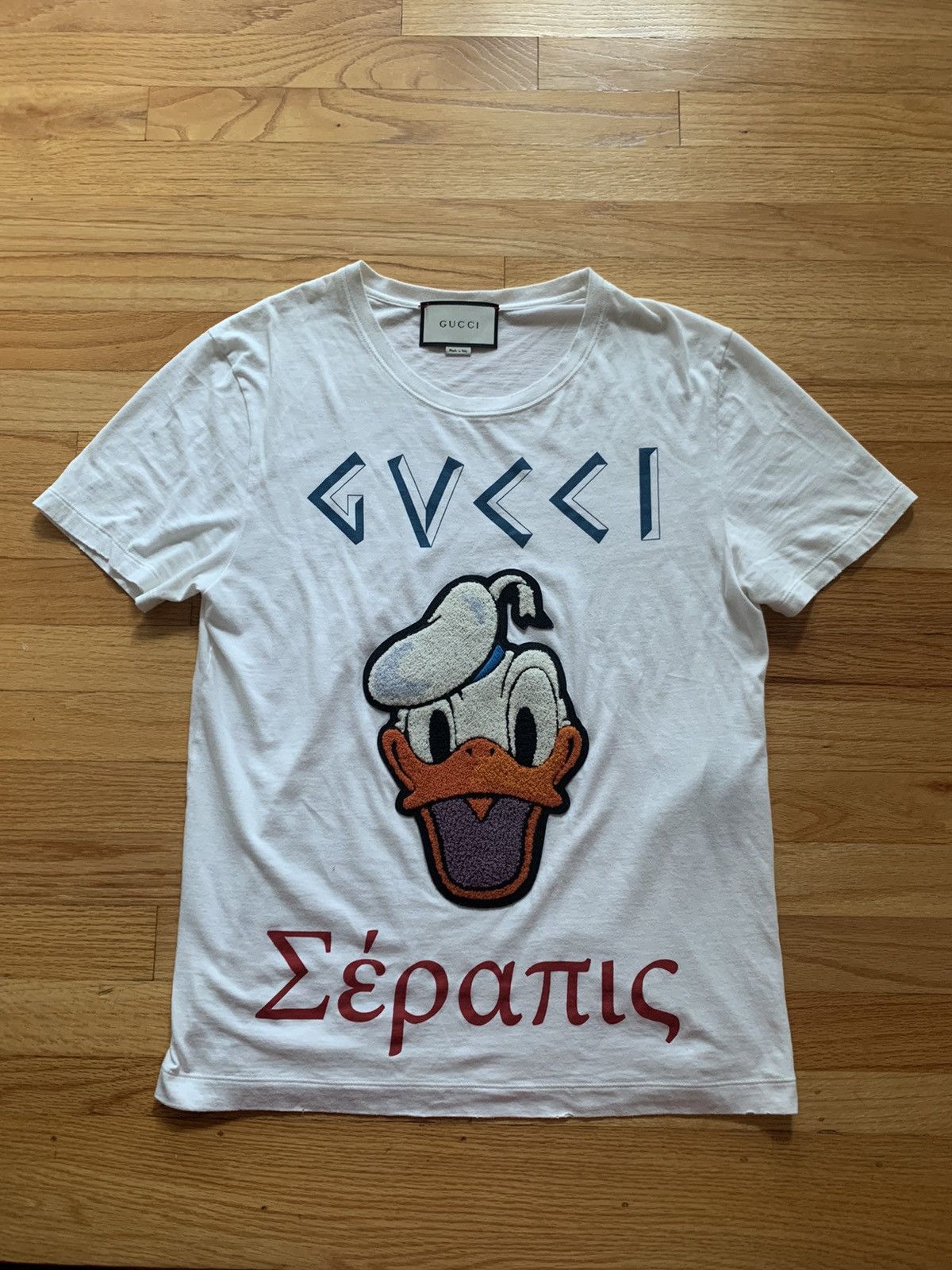 Gucci White Greek Donald Duck Chenille Patch Ter | Grailed