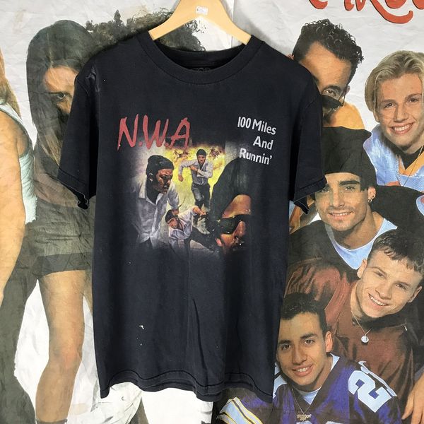 Vintage Vintage NWA “100 Miles and runnin’” Album cover T-Shirt | Grailed