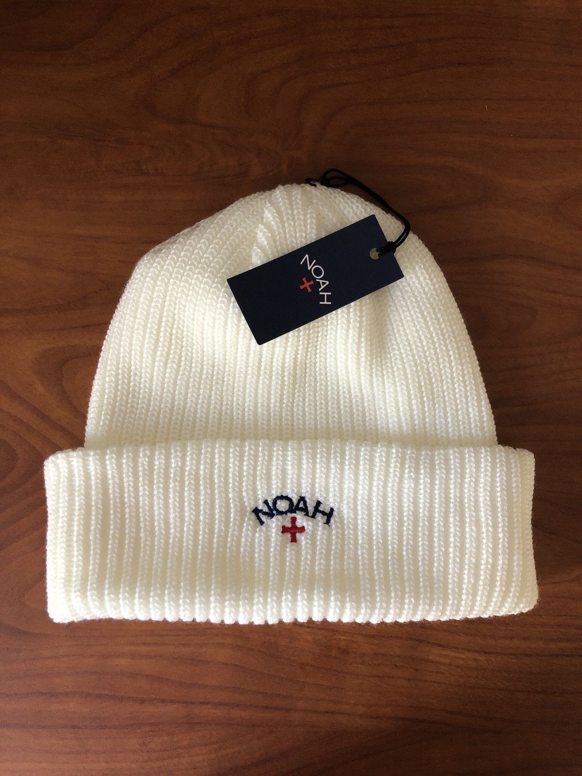 Noah Noah Core Logo Beanie WHITE | Grailed