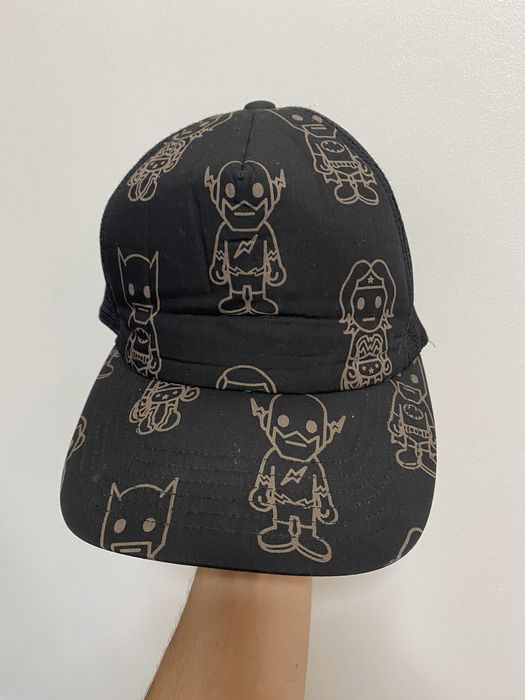 Bape A BATHING APE BAPE X DC COMICS MESH TRUCKER CAP HAT | Grailed