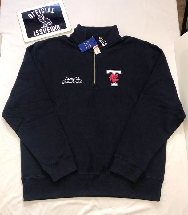 Nike OVO X UofT QUARTER ZIP SWEATSHIRT - Navy | Grailed