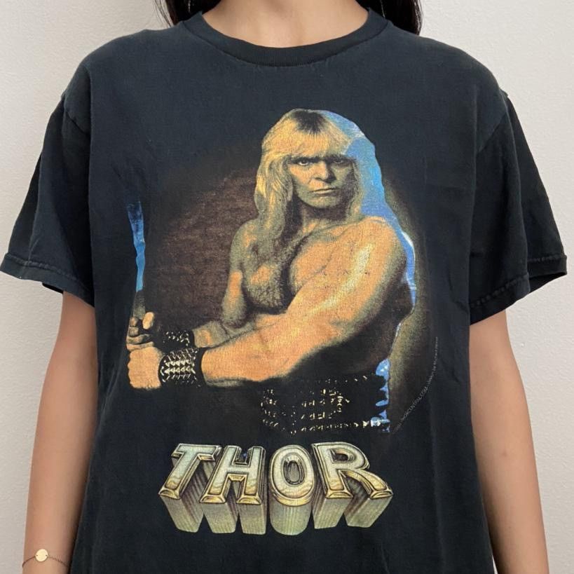 Vintage Vintage Thor Unchained 2004 Graphics Black Tee Shirt | Grailed
