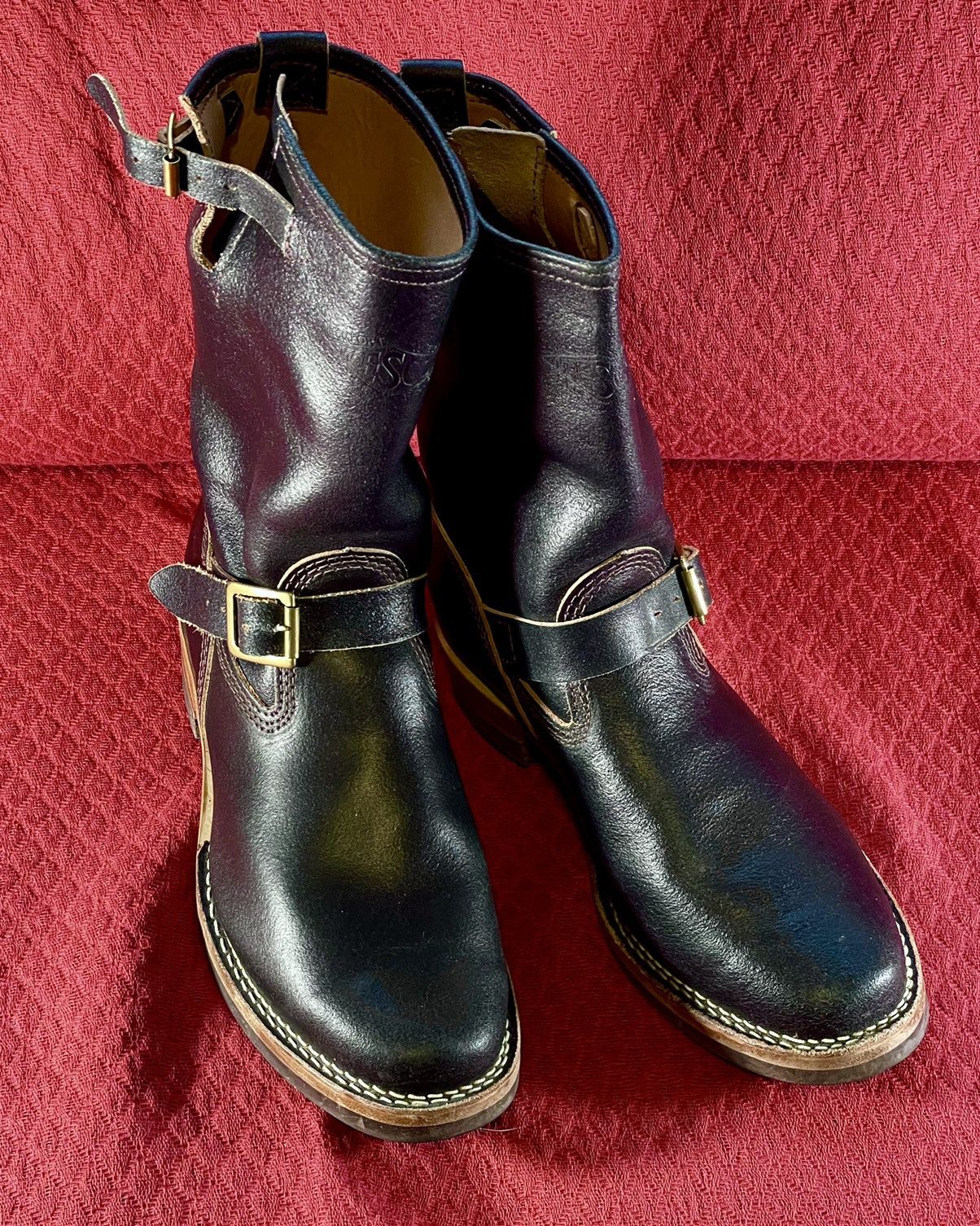 WESCO Wesco Navy Waxed Flesh Engineer Boots -US10 | Grailed