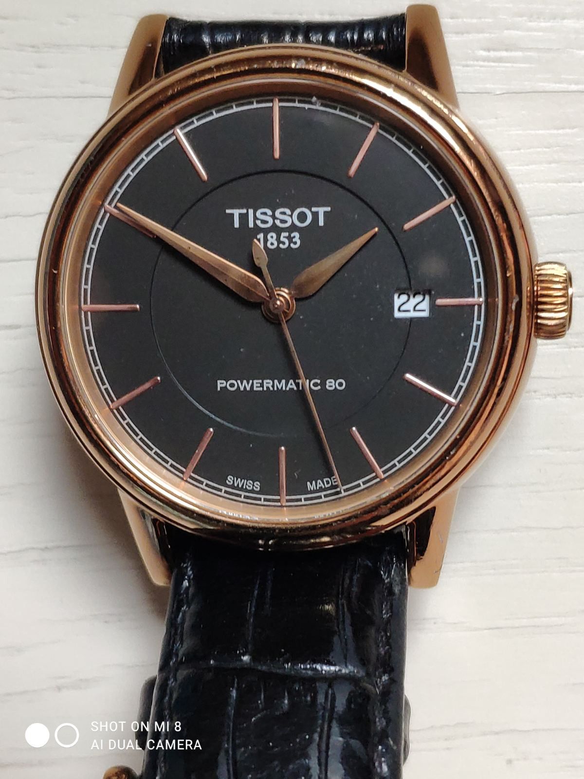 Tissot Tissot Powermatic 80 Men's Automatic Watch Purple Rose Gold ...