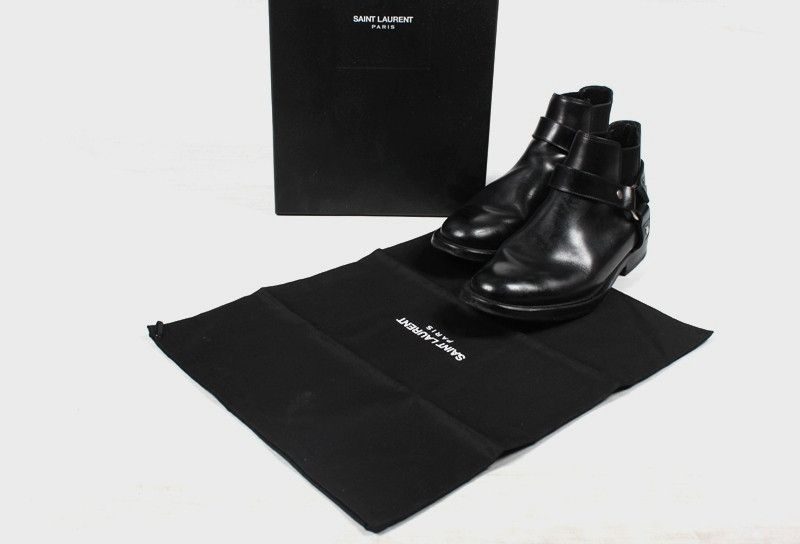 Saint Laurent Paris F/W 13 Motor Chelsea Harness Boot Low | Grailed