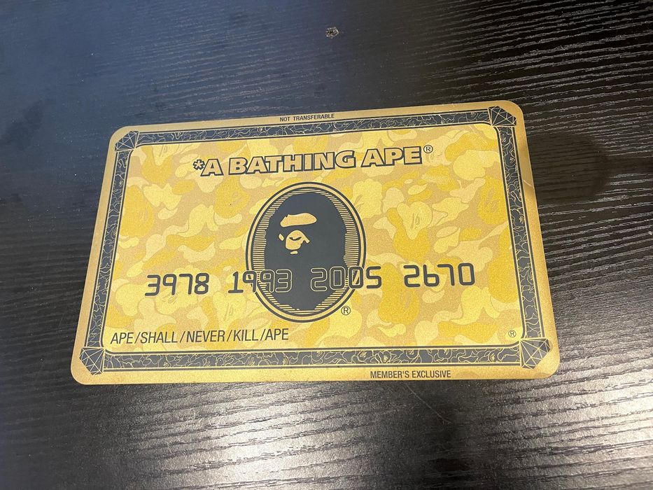 Bape Bape Gold Card Exclusive Mouse Pad | Grailed