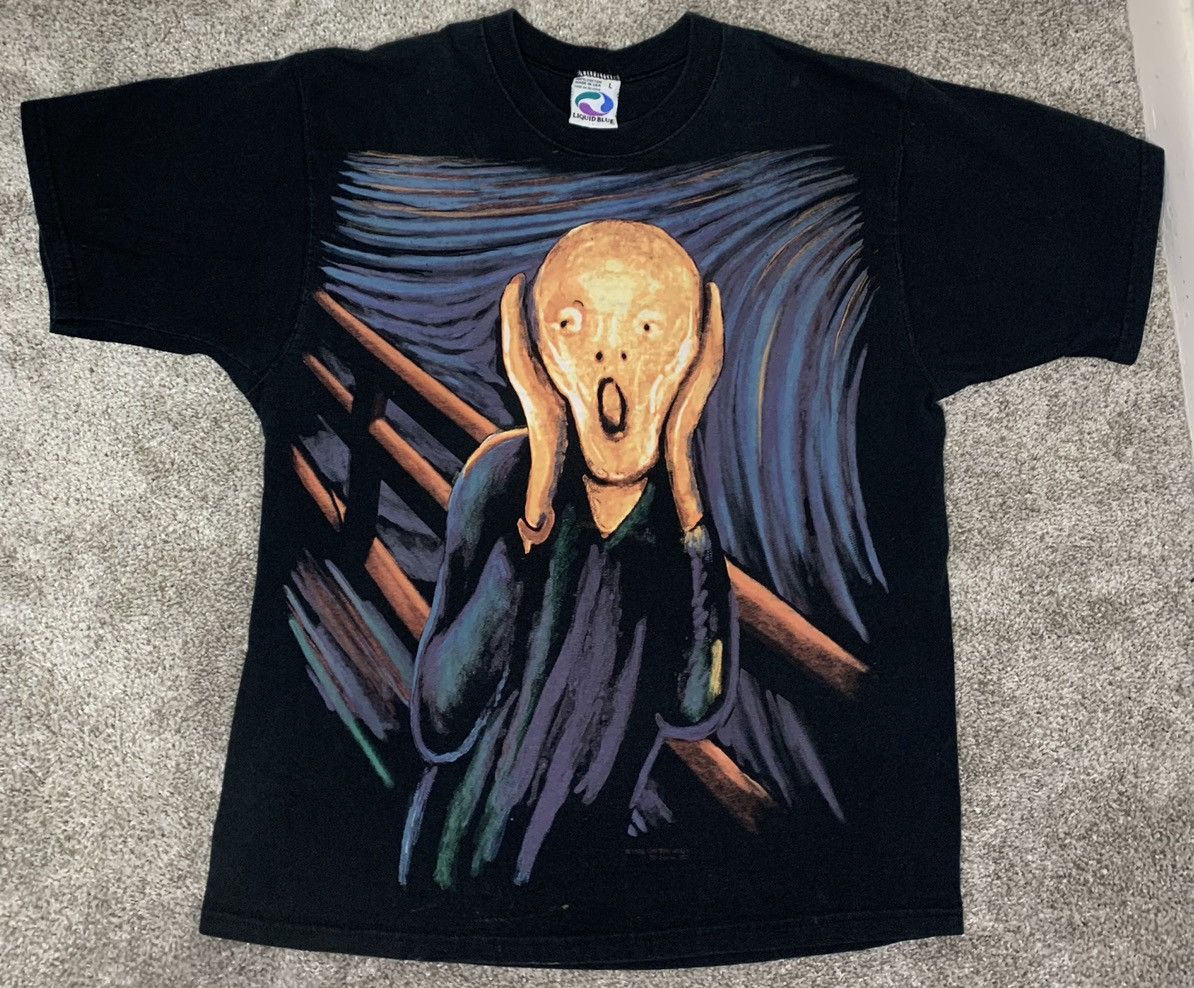 Liquid Blue × Vintage Liquid Blue The Scream Edvard Munch 1996 Tee ...
