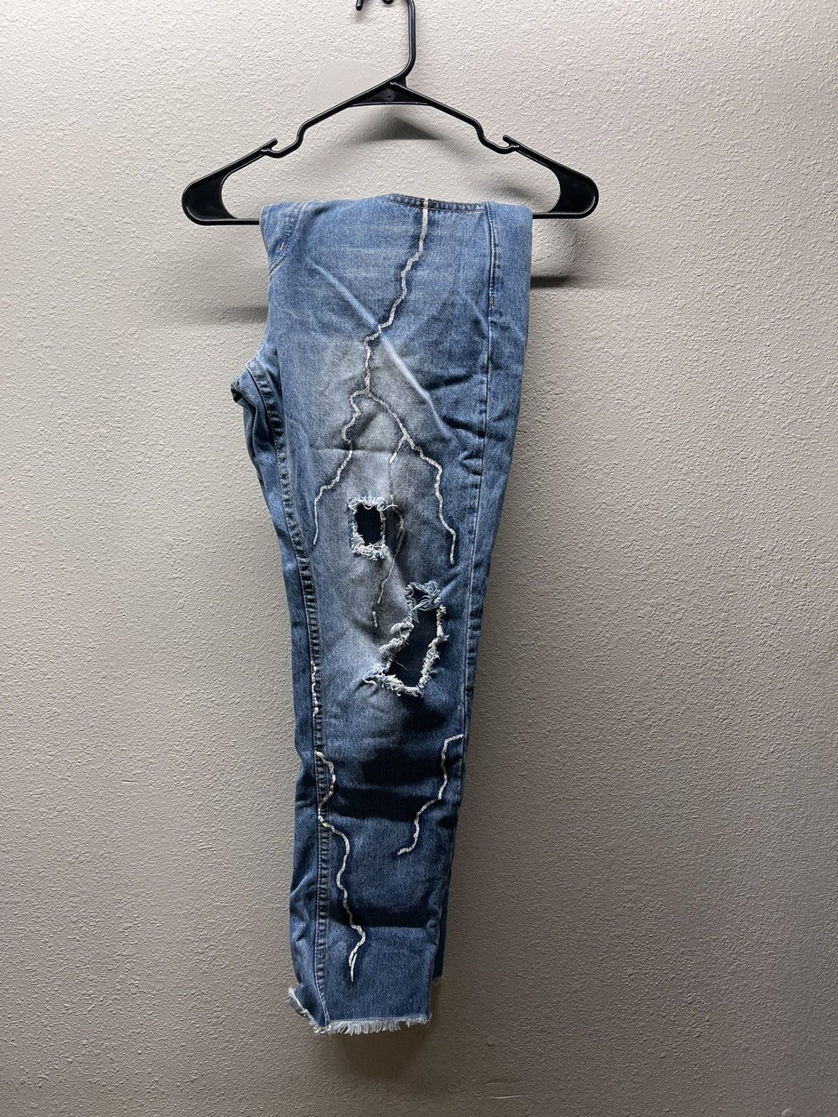 Other Lightning ripped denim jeans | Grailed