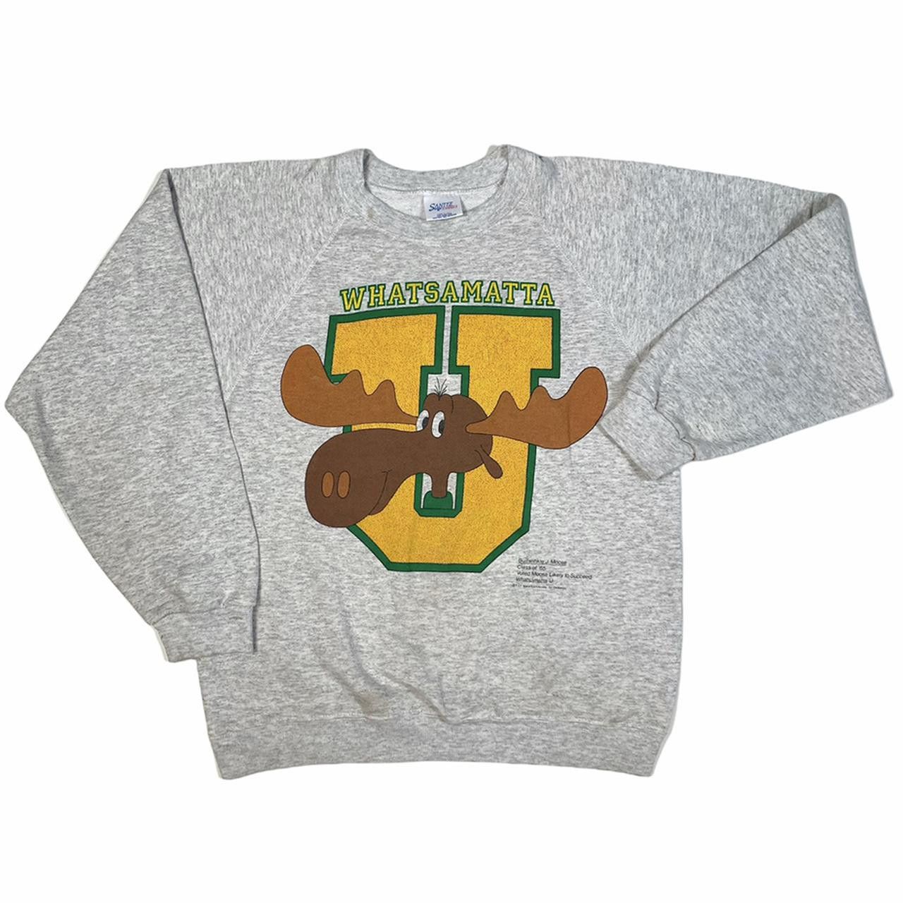 Vintage 80s Vintage Bullwinkle Whatsamatta U College Sweatshirt | Grailed