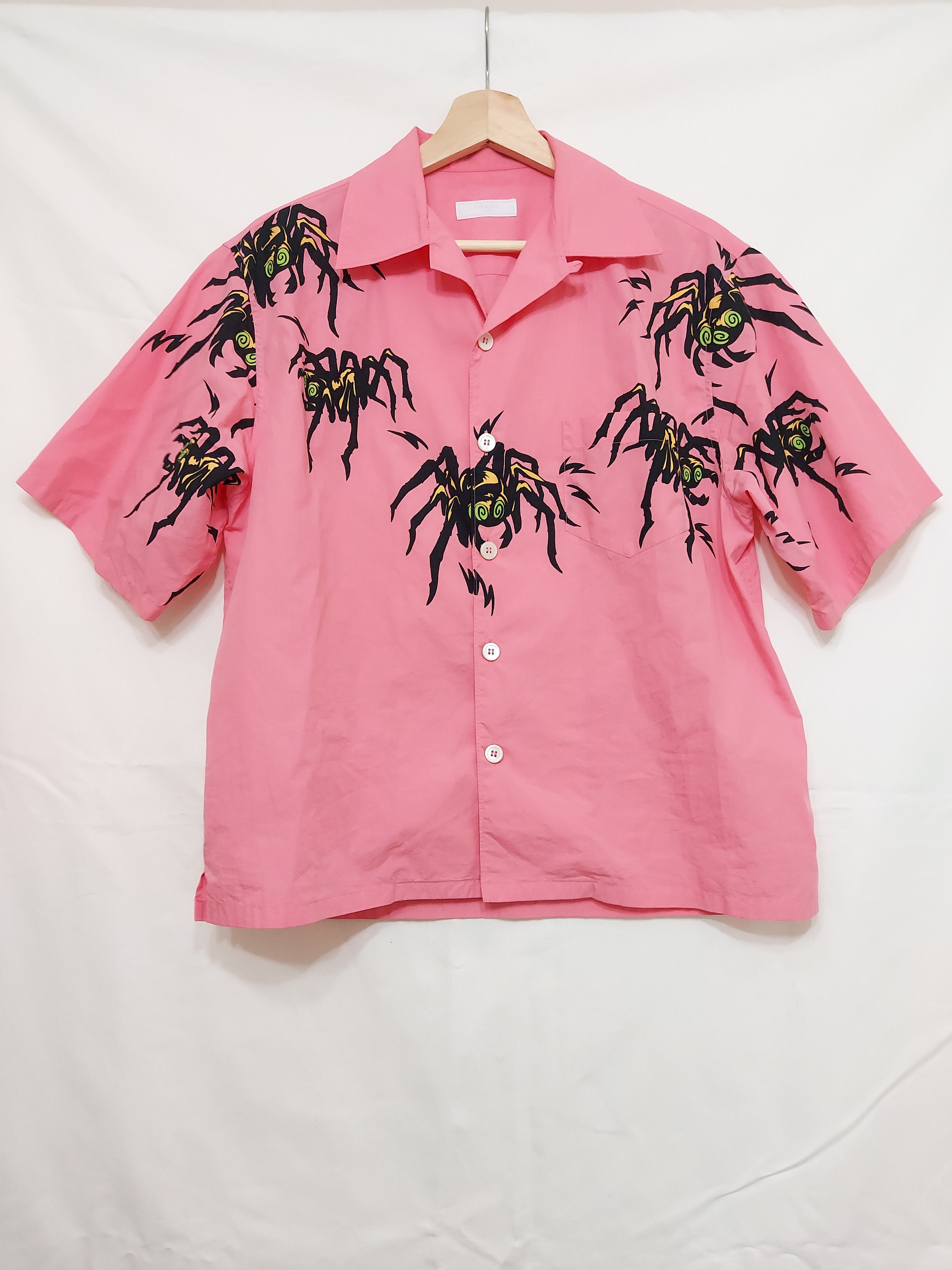 Prada SS18 Runway Psychedelic Tarantula Spiders Bowling Shirt | Grailed