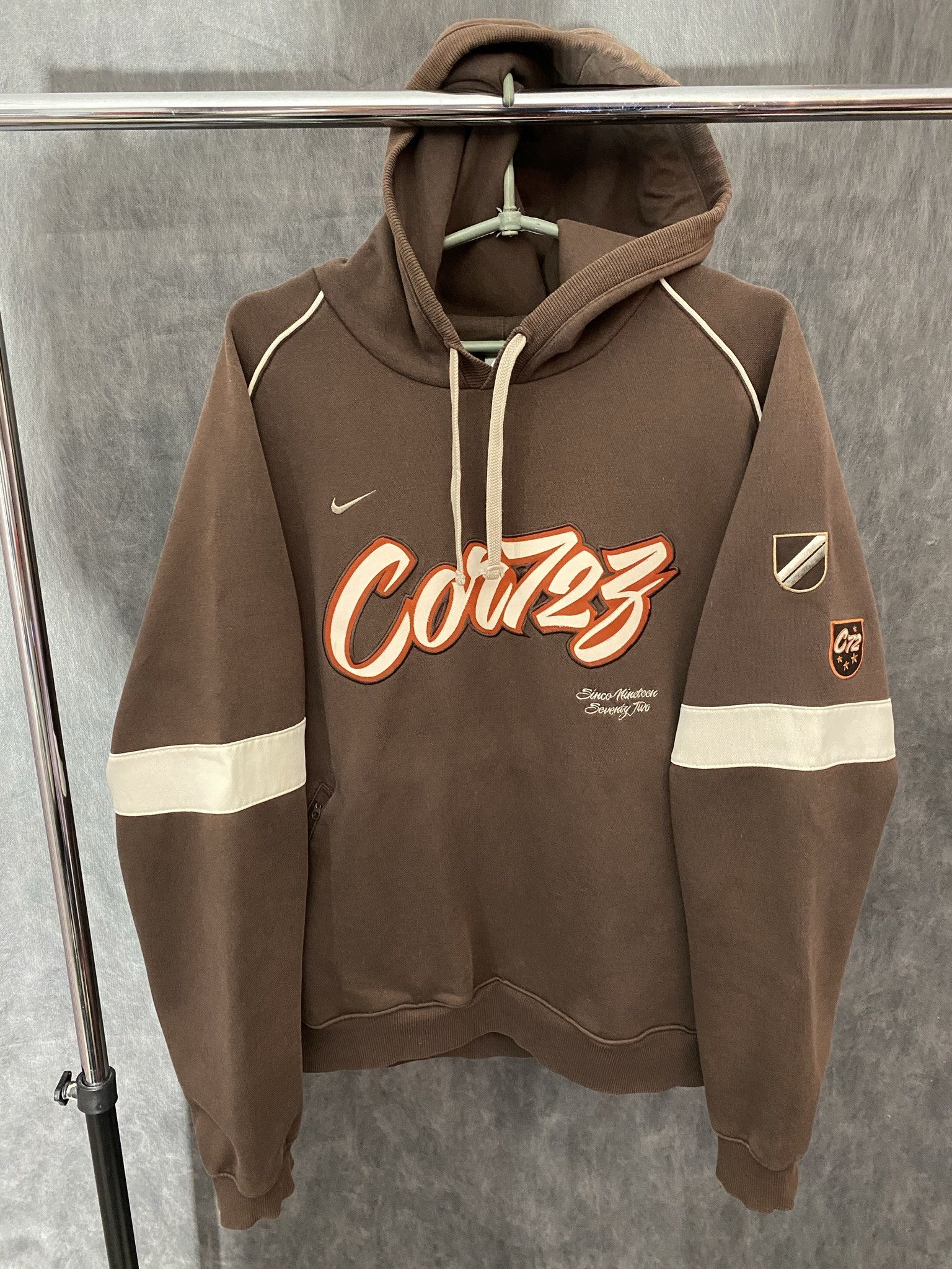 Nike Vintage Nike Brown Hoodie CORTEZ COR72Z Nike Swoosh Logo | Grailed