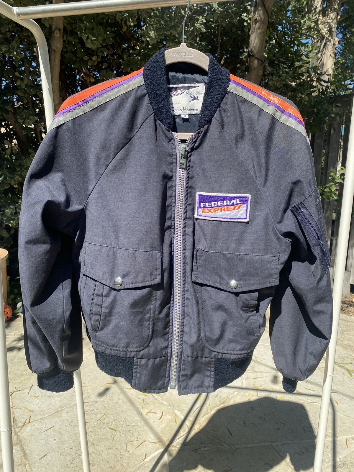Vintage FedEx Reflective Bomber Jacket | Grailed