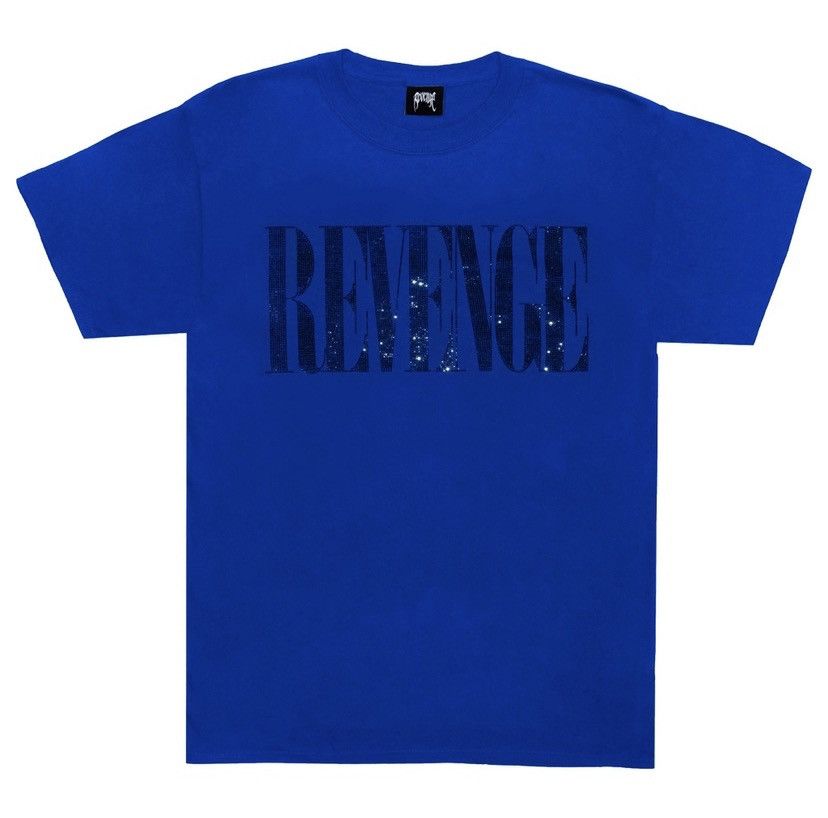 Revenge Revenge Nirvana Rhinestone Tee Blue Large | Grailed