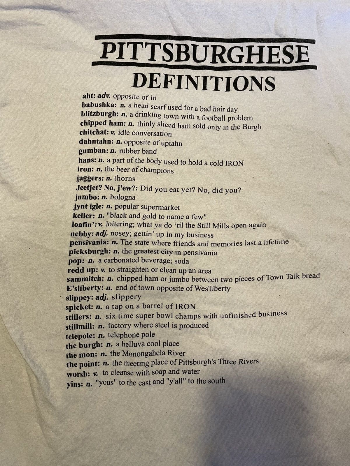 Vintage Pittsburgh Slang Shirt | Grailed