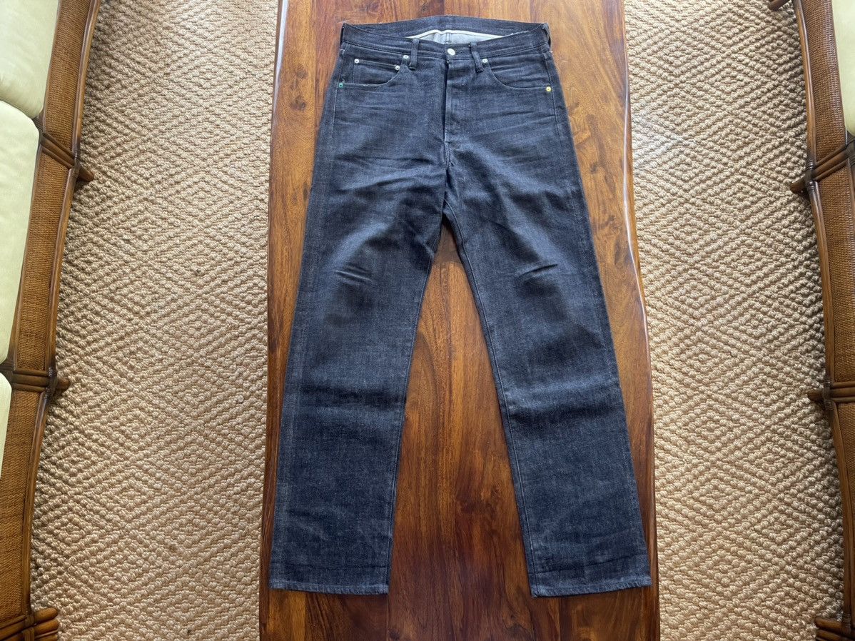 Visvim Visvim Fluxus 01 Unwashed Black Denim | Grailed