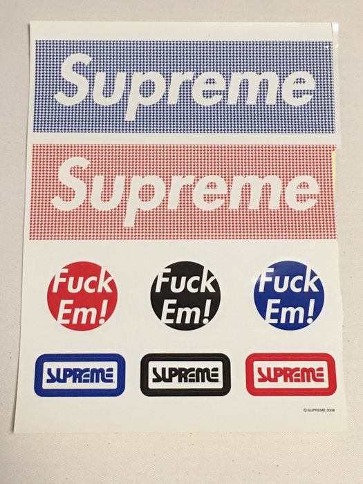 Supreme 2008 Supreme Box Logo Sticker Sheet Japan Limited | Grailed