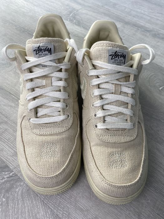 Nike Nike x Stussy Air Force 1 low fossil cream white AF1 | Grailed
