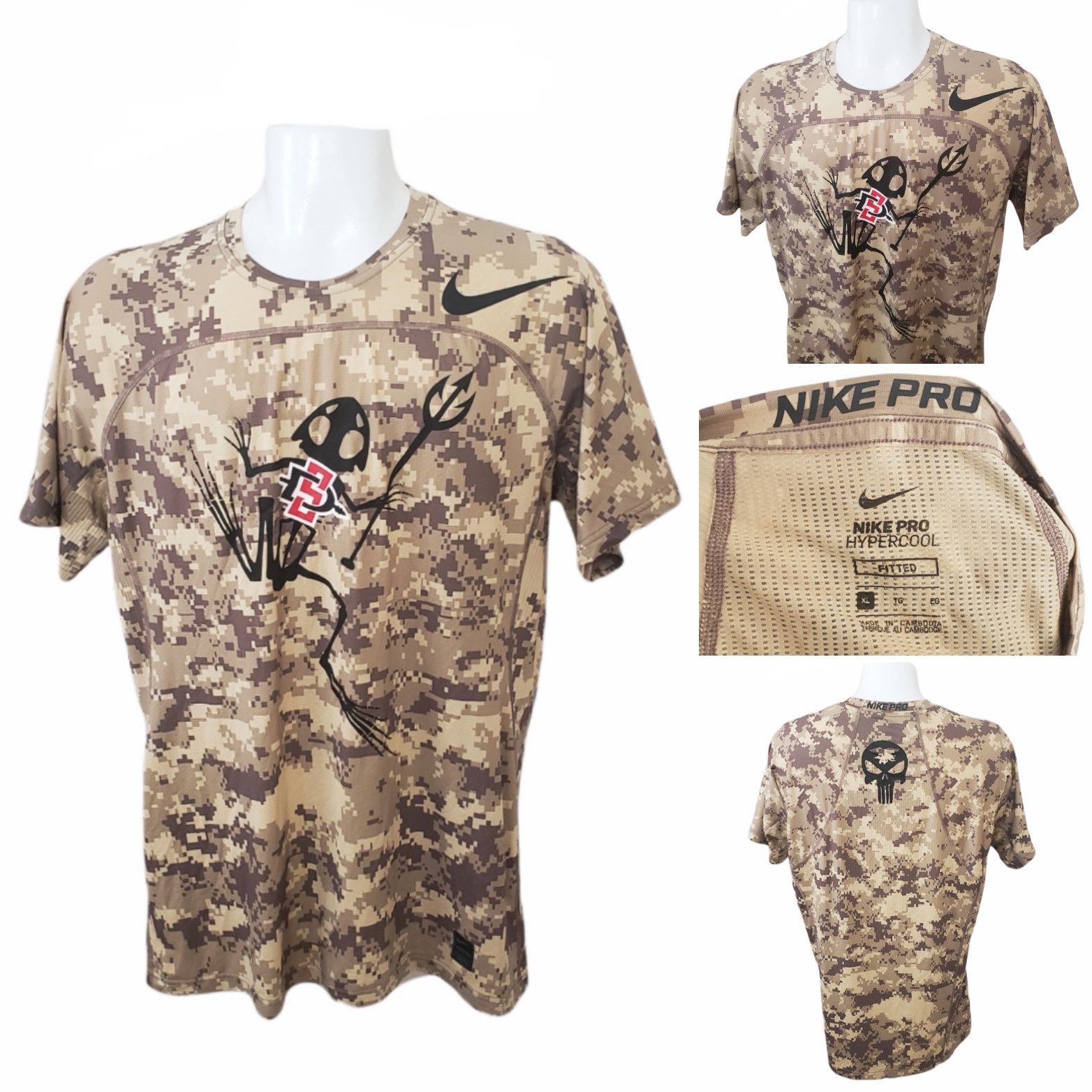Nike Nike Pro Hypercool Custom SDSU X Punisher Fitted Digital XL | Grailed