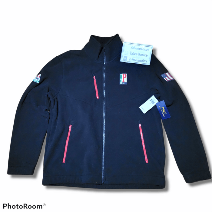 Polo Ralph Lauren Alpine Racing Jacket Polar Tech Black Red Ski Snow ...